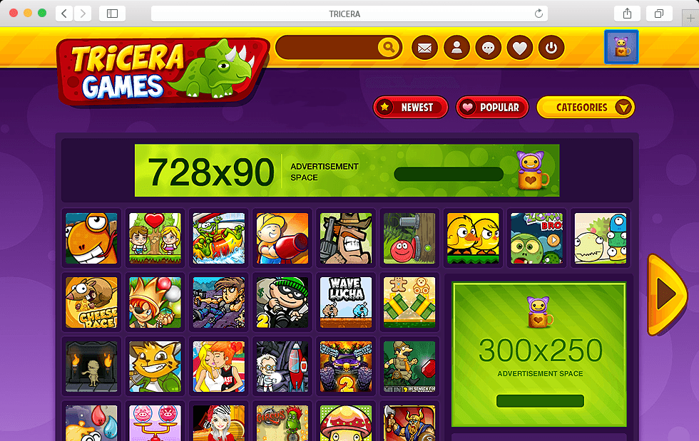 Tricera WPArcade Theme is back! » MyArcadePlugin